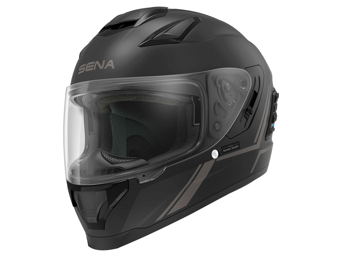 Sena Stryker Full Face Helmet Black w/ Mesh Intercom