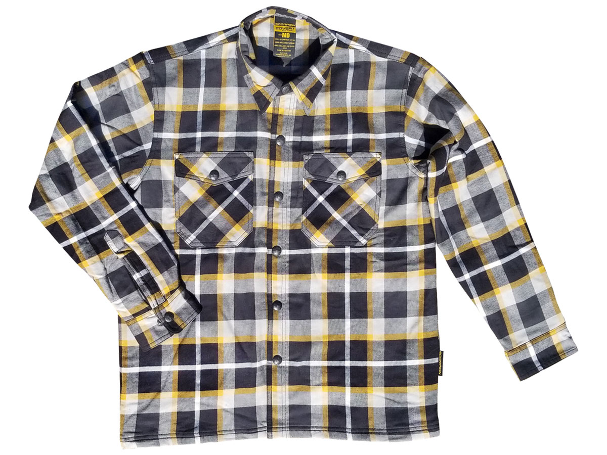Scorpion EXO Covert Moto Flannel White/Yellow