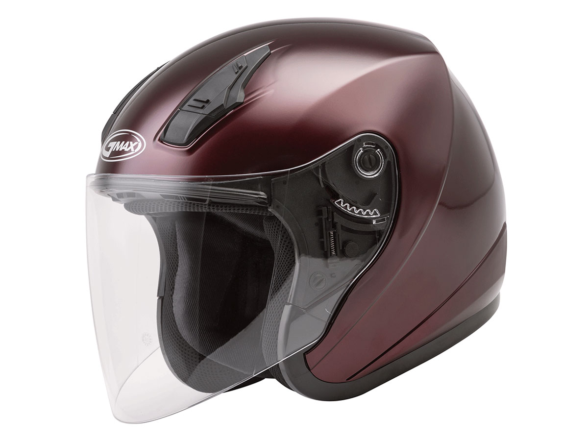 OF-17 Open Face Helmet Wine Red Metallic