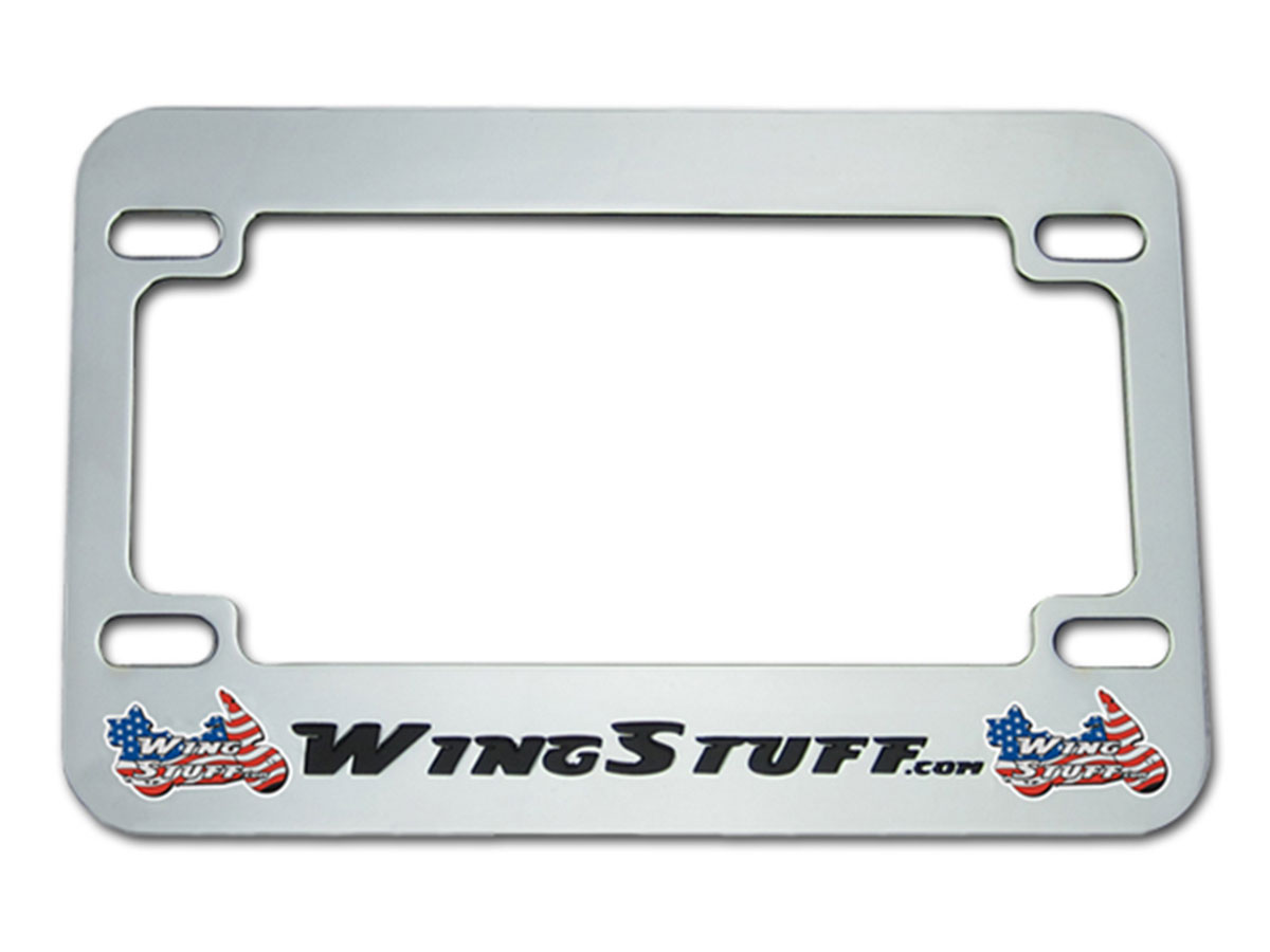 Metal American Style License Frame Chrome