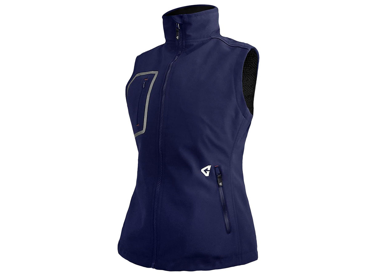 Ladies 7V Torrid Softshell Heated Vest 2.0 Navy Blue by Gerbing