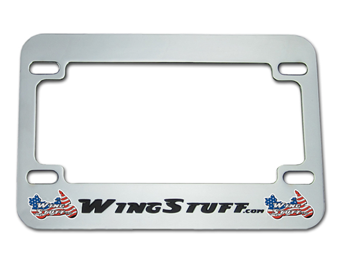 Metal American Style License Frame Chrome